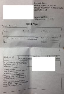 Naujo vaistų recepto pavyzdys • Vaistininko užrašai